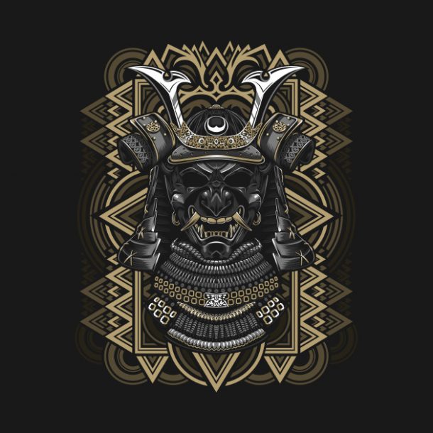 Samurai Mask T-Shirt by Alberto Cubatas - The Shirt List