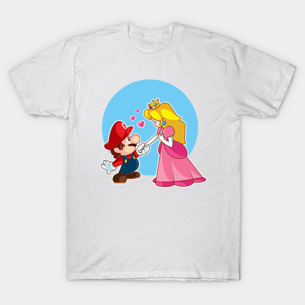 Mario & Peach - Super Mario Bros T-Shirt - The Shirt List