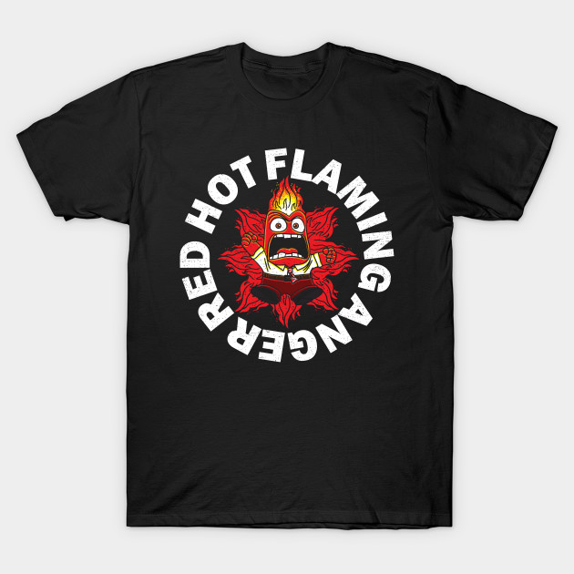 Red Hot Flaming Anger - Inside Out T-Shirt - The Shirt List