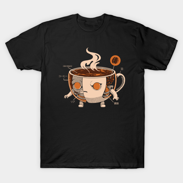 Coffeezilla X-ray - Coffee T-Shirt by Ilustrata - The Shirt List