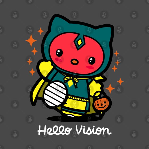 Hello Vision - WandaVision T-Shirt by Boggs Nicolas - The Shirt List