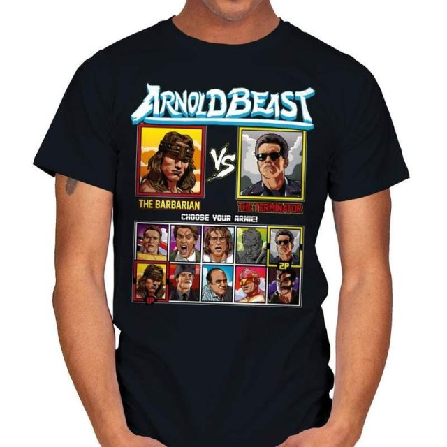Arnold Beast Fighter - Conan vs Terminator T-Shirt - The Shirt List