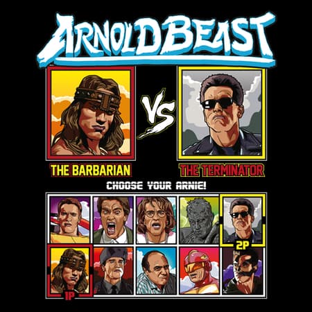 Arnold Beast Fighter - Conan vs Terminator T-Shirt - The Shirt List