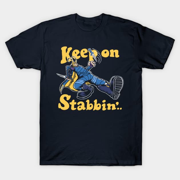 KEEP ON STABBIN' - Marvel Comics Loki T-Shirt - The Shirt List