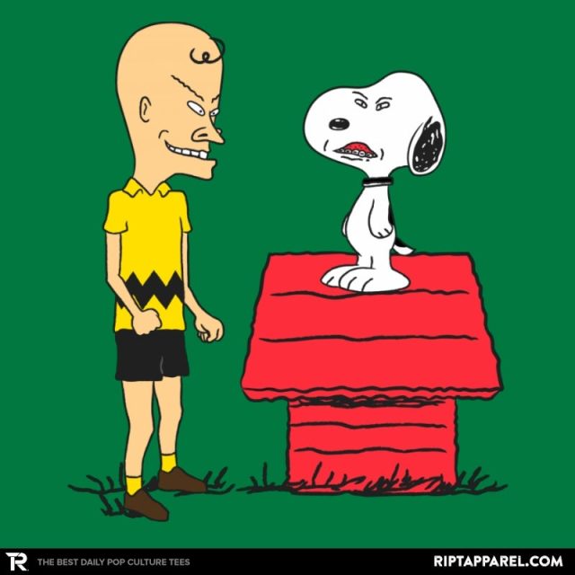 CHARLIE BUTT - Peanuts/Beavis and Butt-Head T-Shirt - The Shirt List